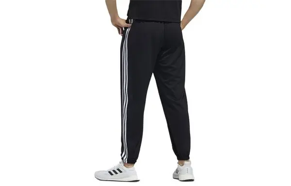 Adidas 3s Pants Stripe Lacing Bundle Feet Training Sports Pants - Black