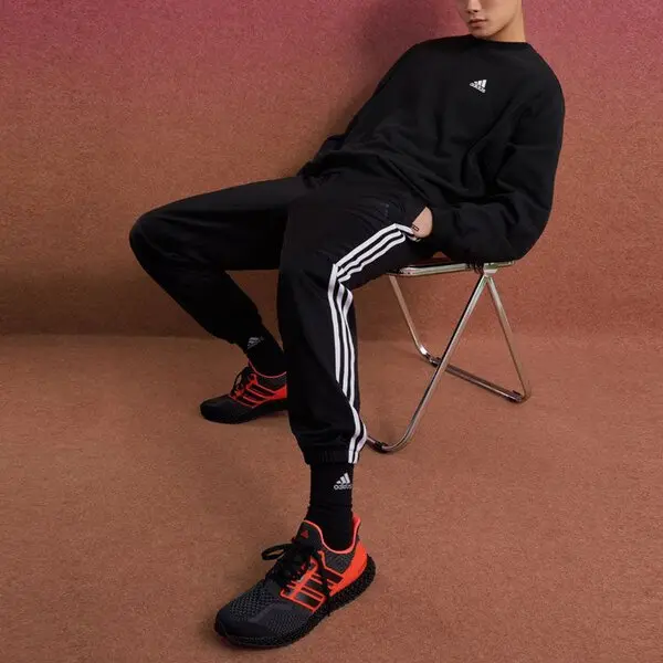 Adidas 3s Pants Stripe Lacing Bundle Feet Training Sports Pants - Black