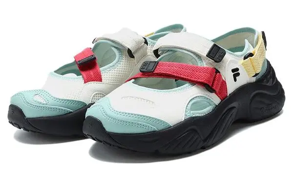 FILA FUSION Conch Sandals - White/green/black