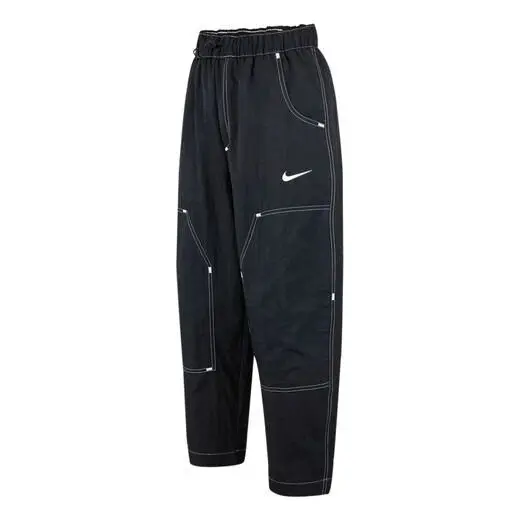 Nike Ss22 Logo Embroidered Casual Woven Long Pants - Default Color