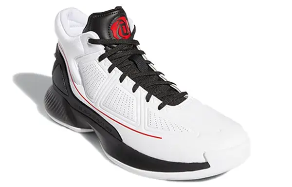 Adidas D Rose Mid Top Sneakers - White/black/red