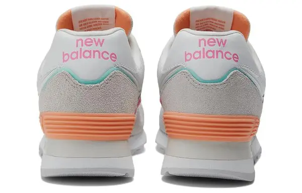 NEW BALANCE 574 Nimbus Cloud Peach Glaze Sneakers - Gray/pink/orange