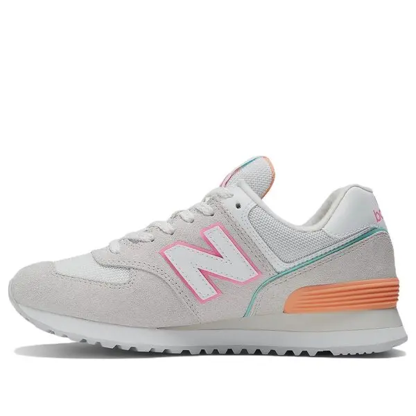 NEW BALANCE 574 Nimbus Cloud Peach Glaze Sneakers - Gray/pink/orange