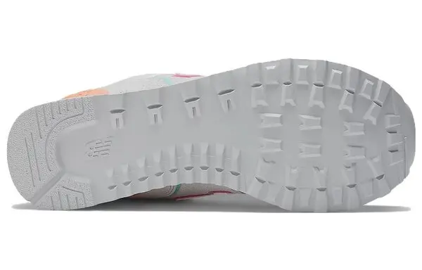 NEW BALANCE 574 Nimbus Cloud Peach Glaze Sneakers - Gray/pink/orange