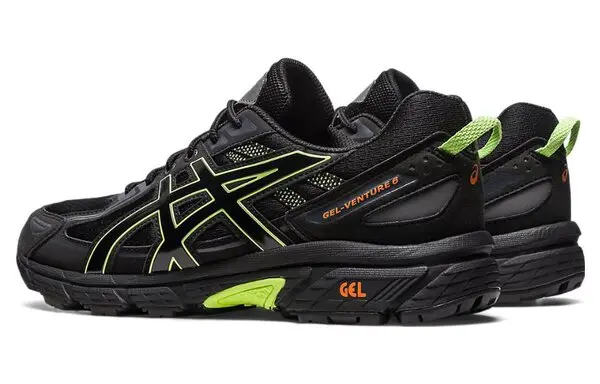 Asics Gel-venture 6 Trail Sneakers - Black/silver/green