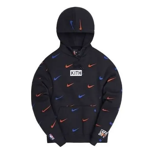 Kith X Nike New York Knicks Aop Hoodie - Black