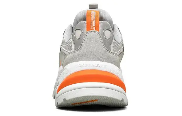 Sketchers Stamina V2 Athletic Sneakers - Grey/orange/white