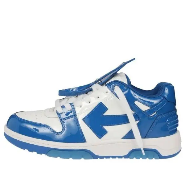 Off-White Out Of Office" Low-top Patent Sneaker - Blue/white