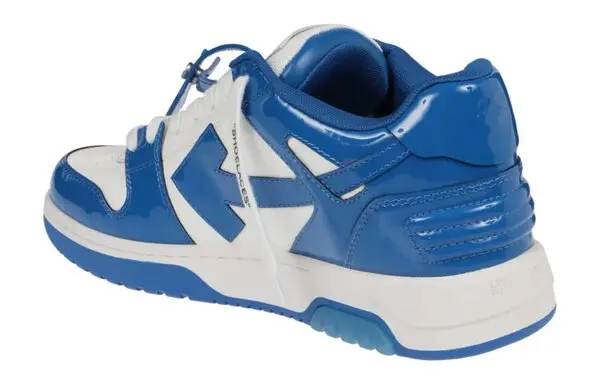 Off-White Out Of Office" Low-top Patent Sneaker - Blue/white