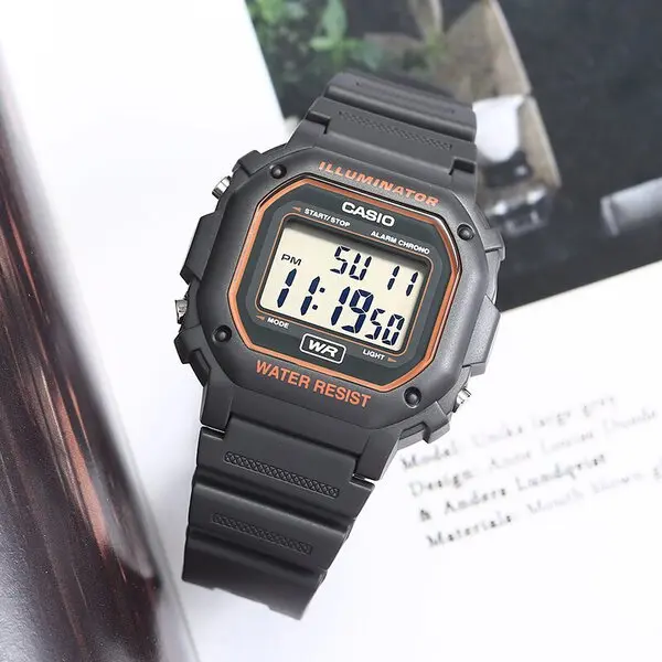 Casio Water Resist Resin Strap Digital Watch
