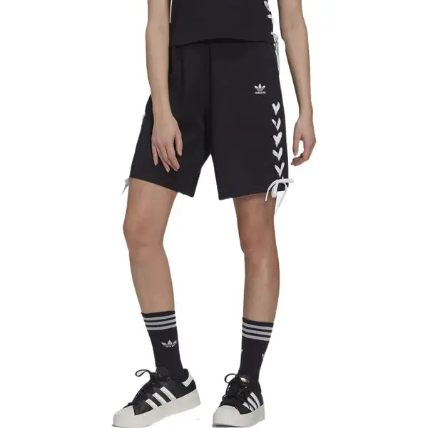 Adidas Trefoil Side Striped Elastic Waist Loose Shorts