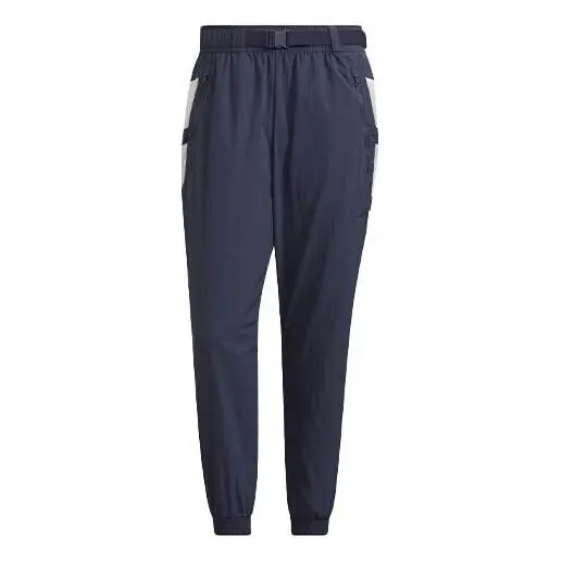 Adidas St Brand Wvpt Colorblock Bundle Feet Loose Athleisure Casual Sports Long Pants/trousers Dark Grey Navy Blue - Gray