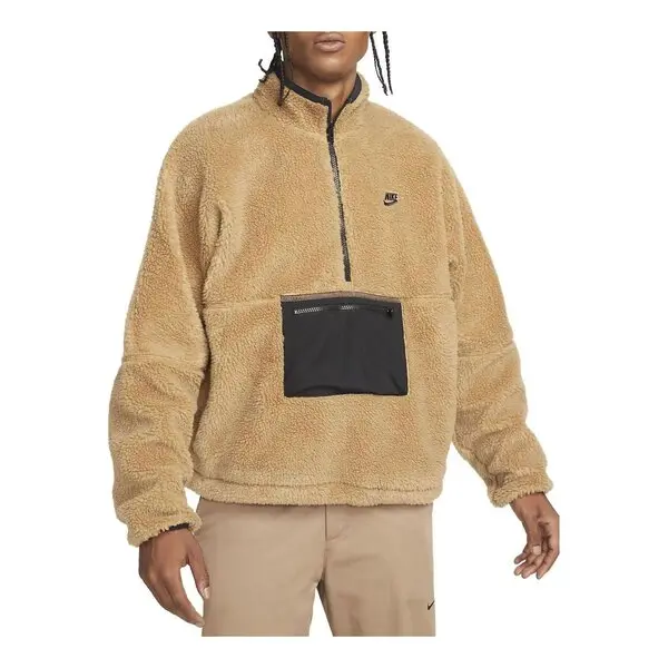 Nike Club Fleece Anorak Half-zip Pullover - Khaki