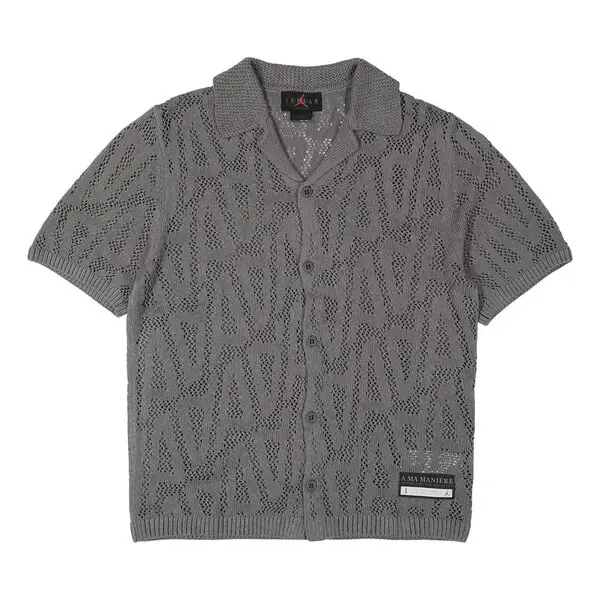 JORDAN X A Ma Maniere Short Sleeve Knit Shirt - Flat Pewter