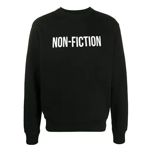 Off-White Non-fiction" Printed Pullover - Black