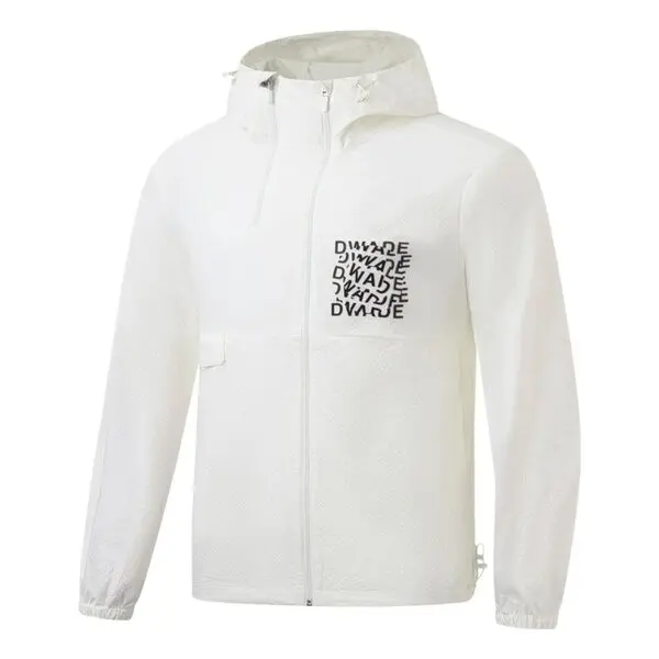 LI-NING Way Of Wade Graphic Full Zip Hooded Jacket - White/black