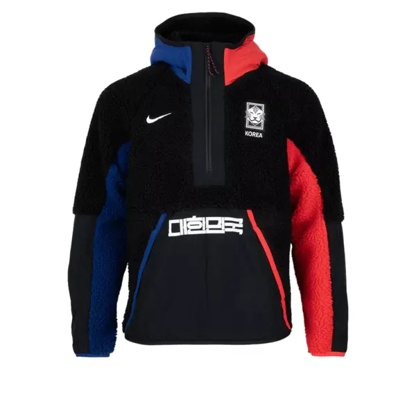 Nike South Korea Nsw 1/2 Zip Winter Hoodie - Black/red/blue