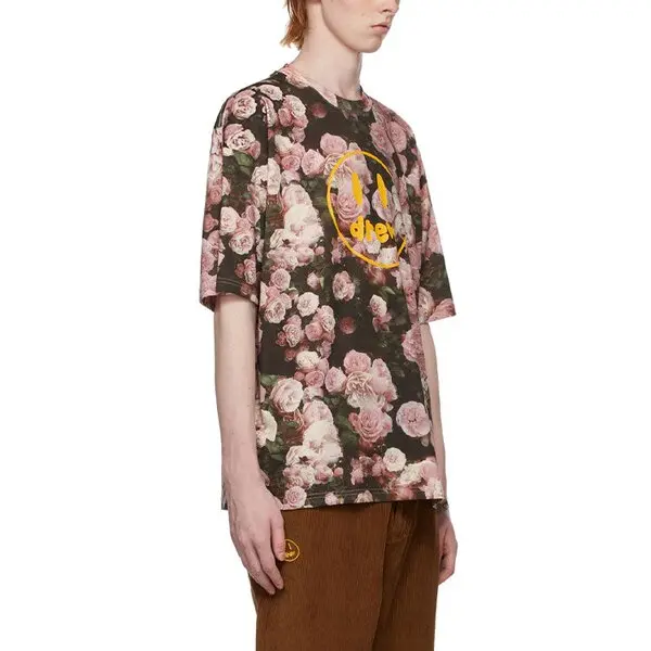 Drew House Ssense Exclusive Painted Mascot T-shirt 'pink Khaki - Pink/khaki