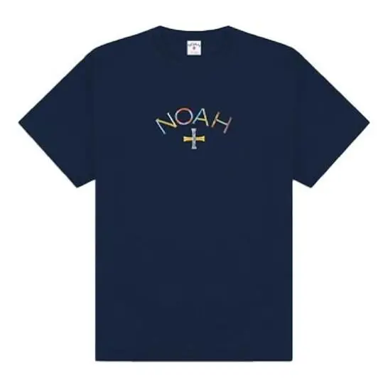 NOAH Embroidered Core Logo T-shirt - Navy
