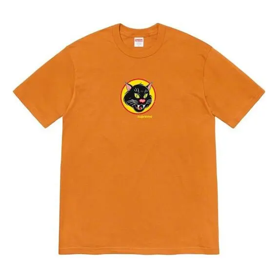 Supreme Black Cat Tee - Orange