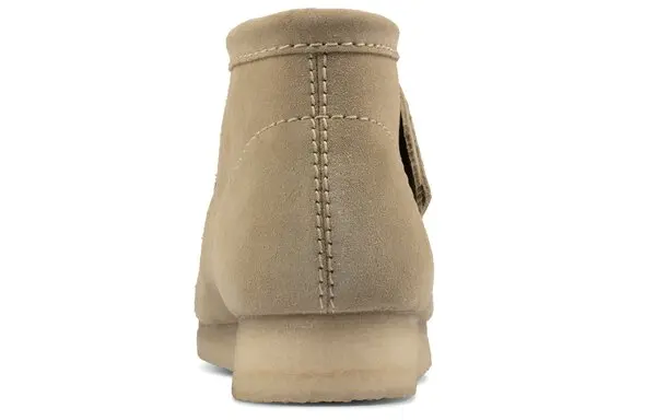 Clarks Wallabee Suede Ankle Boots - Beige