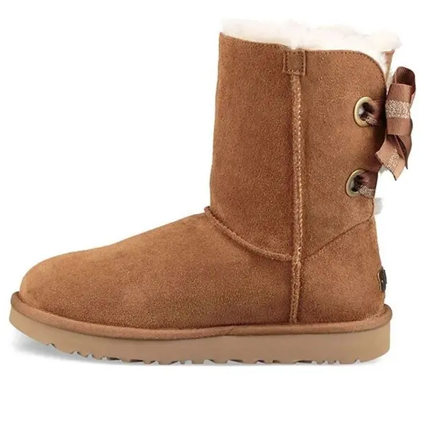 UGG Bailey Bow Short Boots - Chestnut Brown