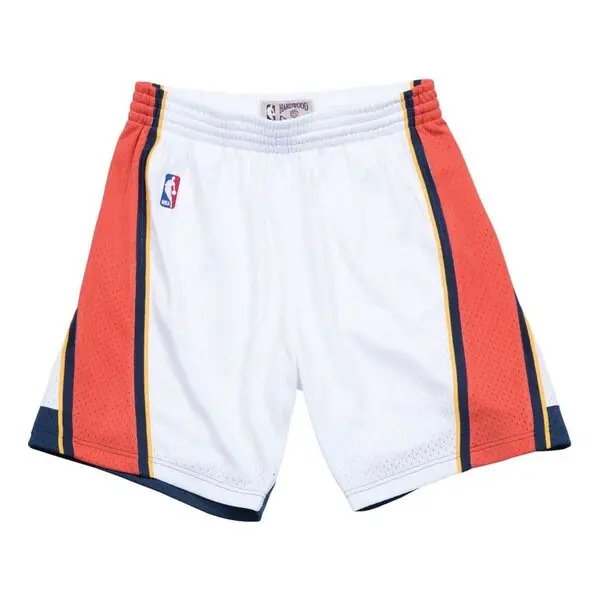 Mitchell & Ness Golden State Warriors Home 2009-10 Nba Swingman Shorts - White/orange/navy