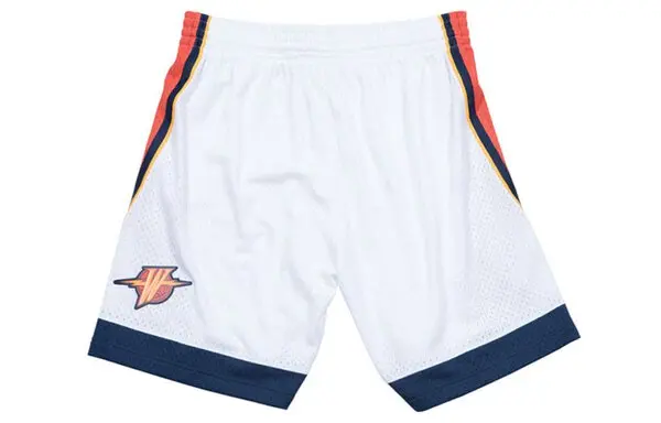 Mitchell & Ness Golden State Warriors Home 2009-10 Nba Swingman Shorts - White/orange/navy