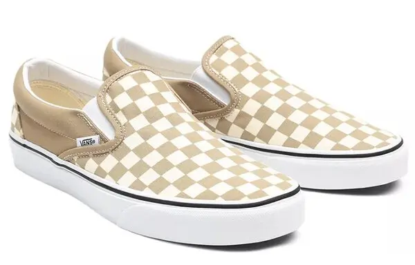 VANS Classic Slip-on Checkerboard Sneakers - Brown
