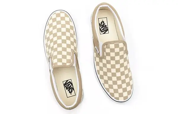 VANS Classic Slip-on Checkerboard Sneakers - Brown