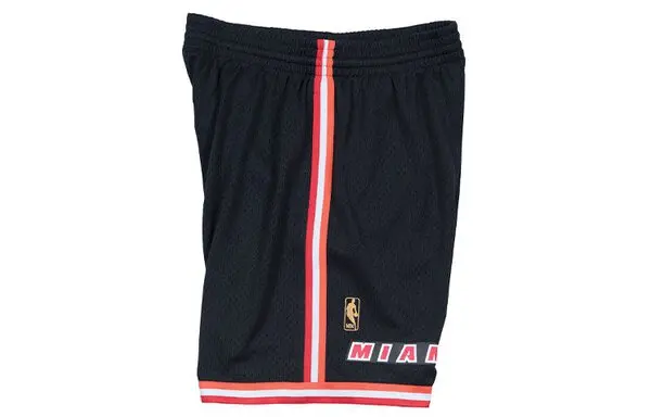 Mitchell & Ness Miami Heat 1996-97 Road Swingman Shorts - Black/red