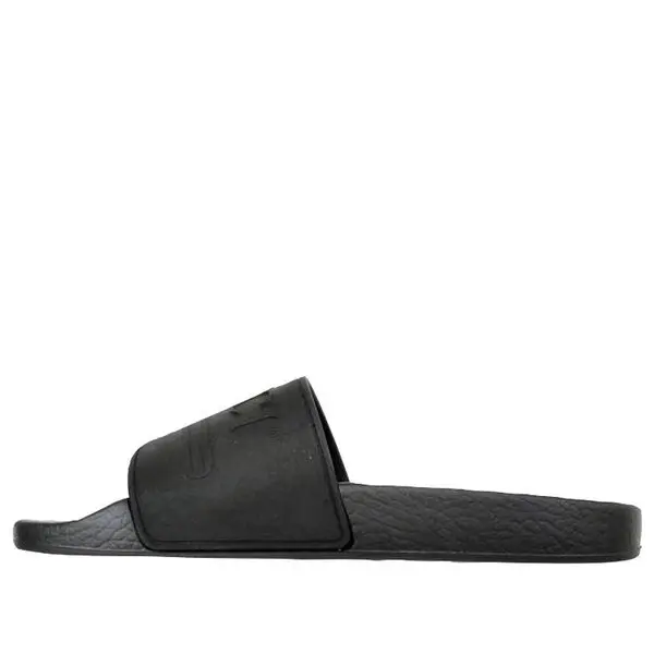 Gucci Embossed Logo Rubber Slides - Black