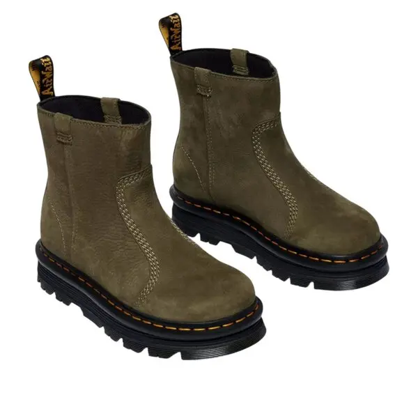 Dr. Martens Zebzag Rigger Boots - Dms Olive