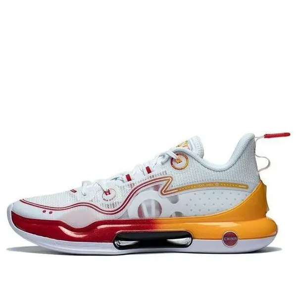 LI-NING Yushuai Evolution Low Athletic Footwear - White/yellow/red