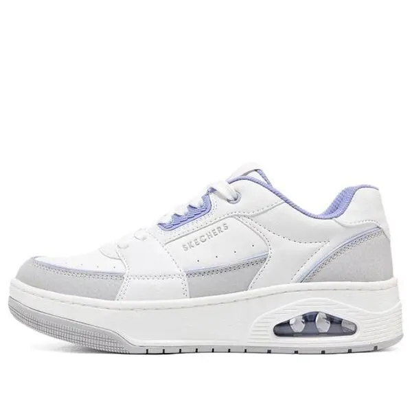 Sketchers Uno Court Courted Style Shoes - White/grey/blue