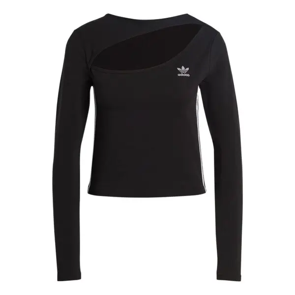 Adidas Originals Centre Stage Cutout Long Sleeve Top - Black