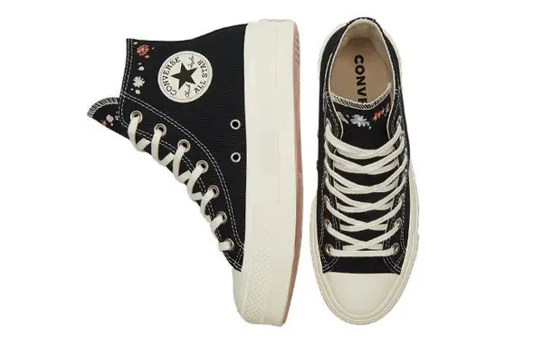 CONVERSE Chuck Taylor All Star Lift Platform High "embroidered Floral