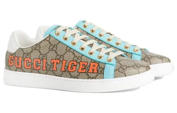 Gucci Ace Gg Supreme Tiger Print Sneakers