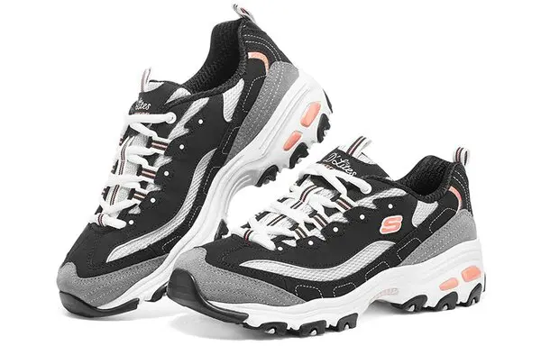 Sketchers D'lites 1.0 Athletic Sneakers - Black/white/gray