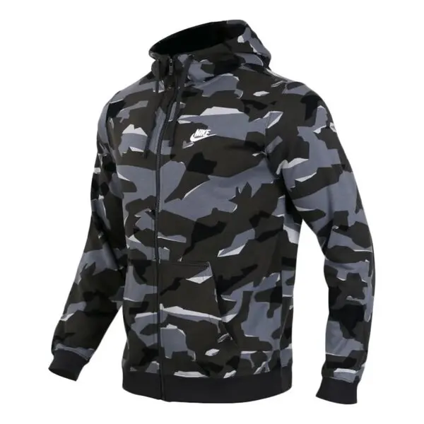Nike Nsw Club Full-zip Hoodie Camouflage - Default Colorway