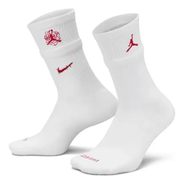 JORDAN Air X Teyana Taylor Crew Socks - White/red