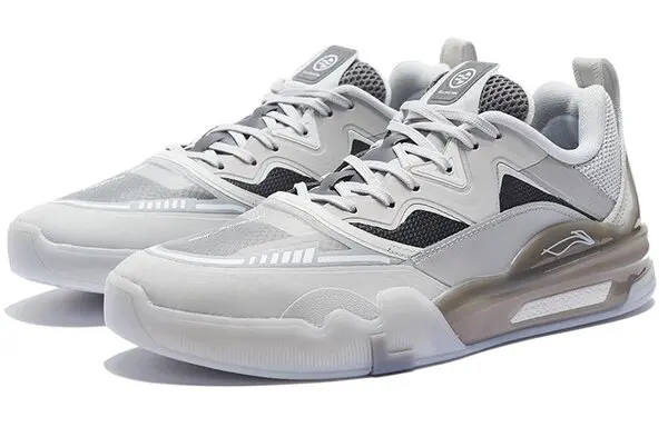 LI-NING Ellington Skateboarding Shoes - Grey/white