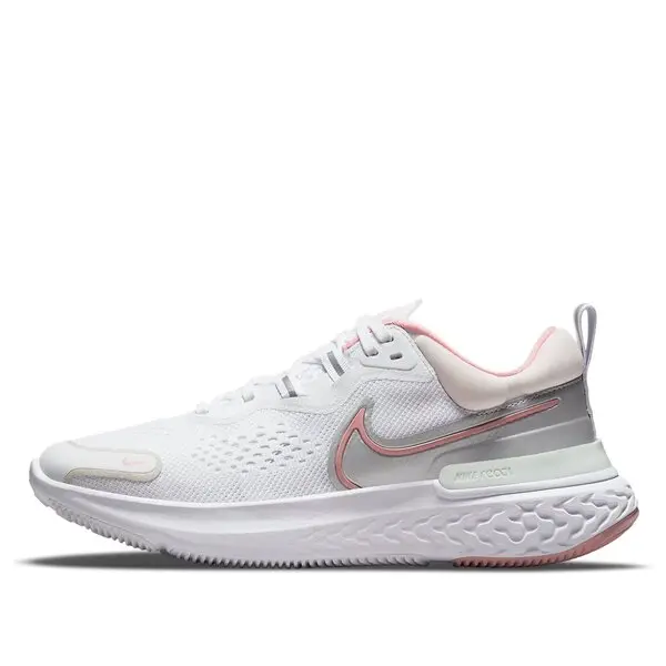Nike React Miler 2 Athletic Sneakers - White/pink/silver