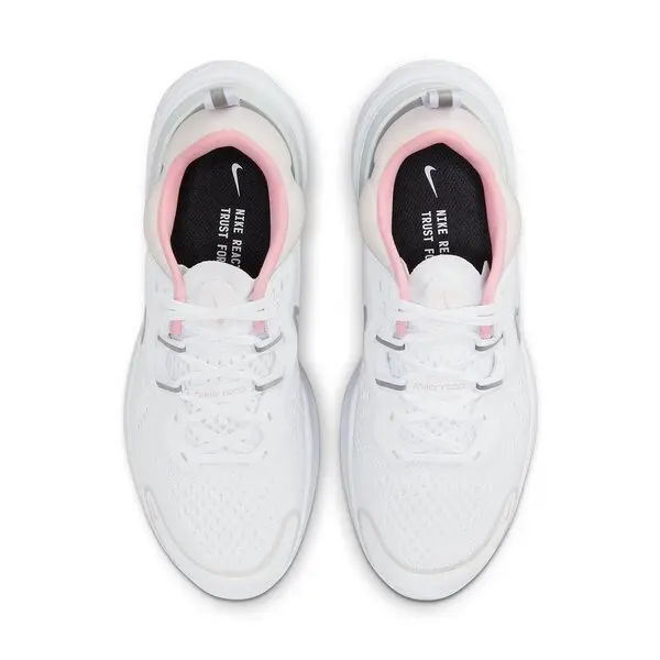 Nike React Miler 2 Athletic Sneakers - White/pink/silver
