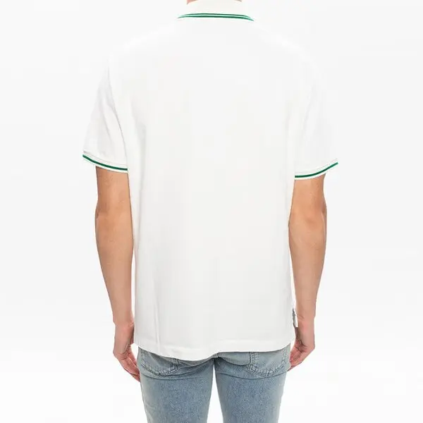 Gucci Embellished Webbing And Interlocking Gg Cotton Short-sleeved Polo Shirt For White