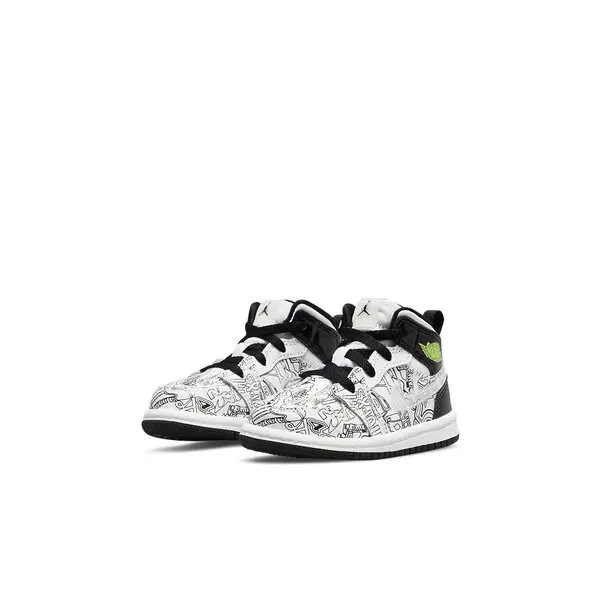 JORDAN Air 1 Mid Se 'diy' Sneakers - White/black
