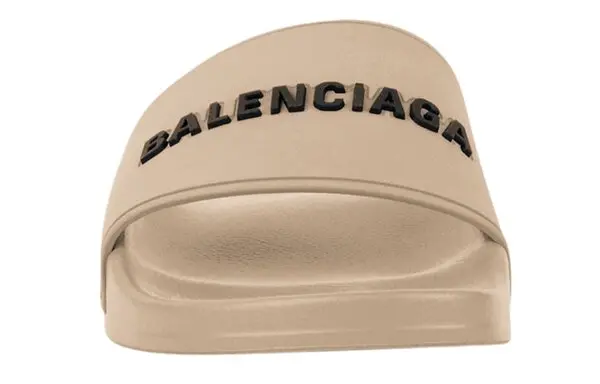 Balenciaga Pool Slides - Beige/black