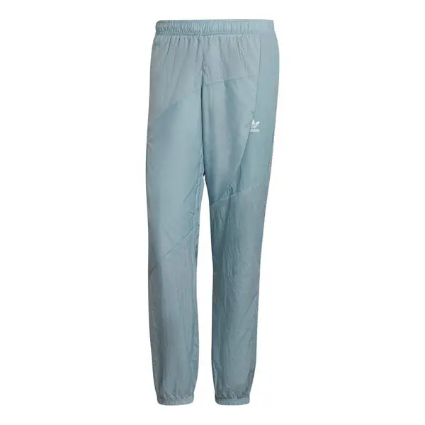 Adidas Originals Casual Splicing Solid Color Sports Pants/trousers/joggers Cyan - Multi-color