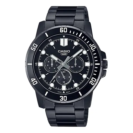 Casio Analog Stainless Steel Watch - Black