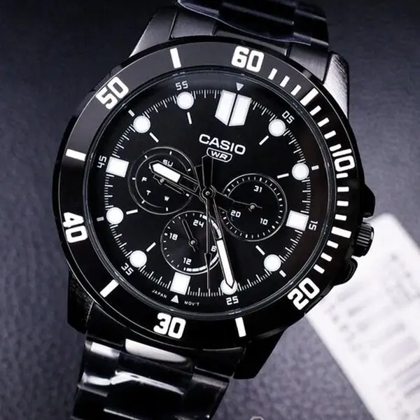 Casio Analog Stainless Steel Watch - Black